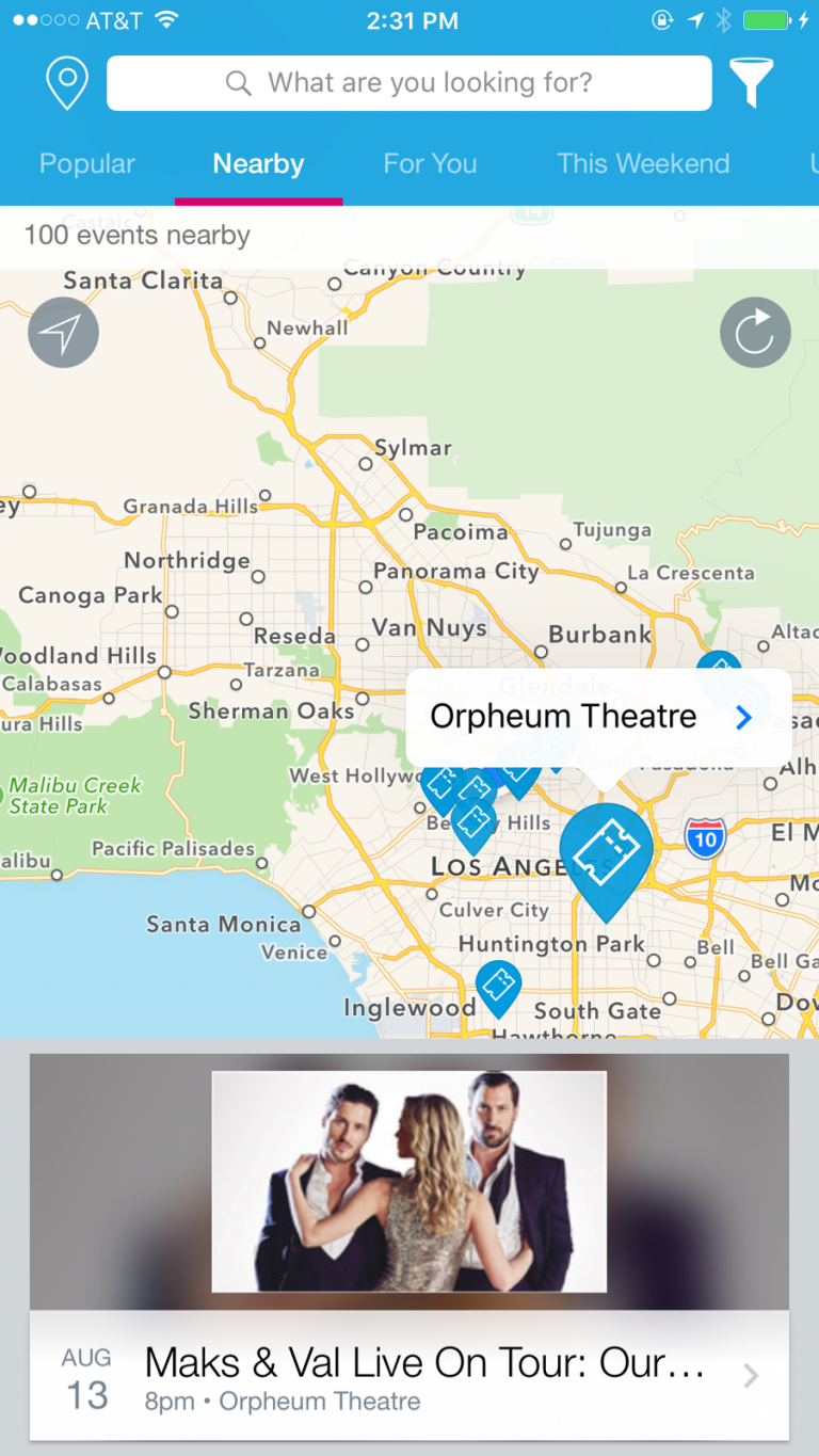 Ticketmaster iOS App Puts You On the Map of Live Events
